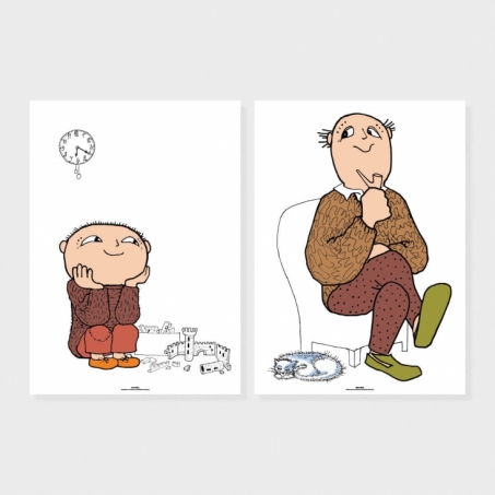 Alfons Åberg - Alfons och Pappa Set om 2 Posters - Rekoshoppen.se