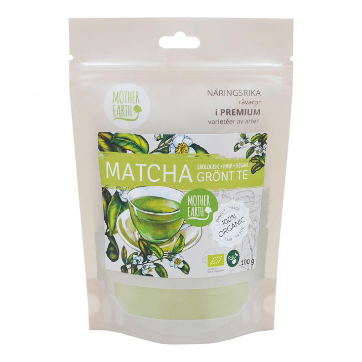 Mother Earth - Matcha RAW & EKO 100 gr - Rekoshoppen.se